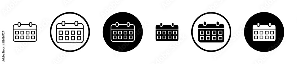 Calendar vector icon set. day, week, month, or year, calendar vector ...