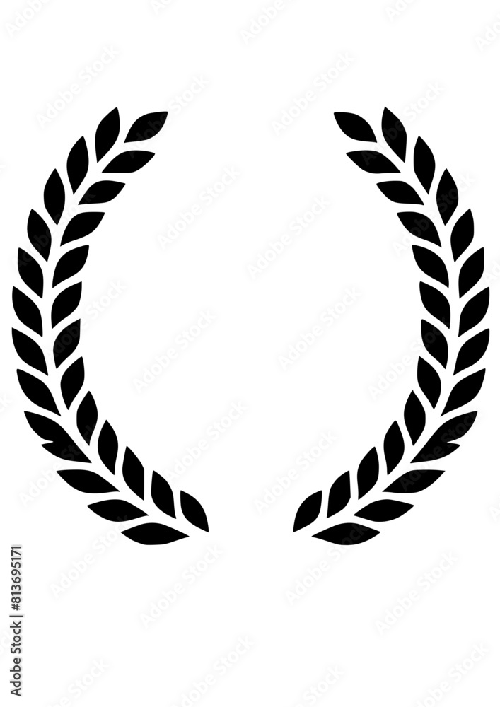 Laurel wreath SVG, Plant SVG, Winner SVG, Laurel wreath Silhouette ...