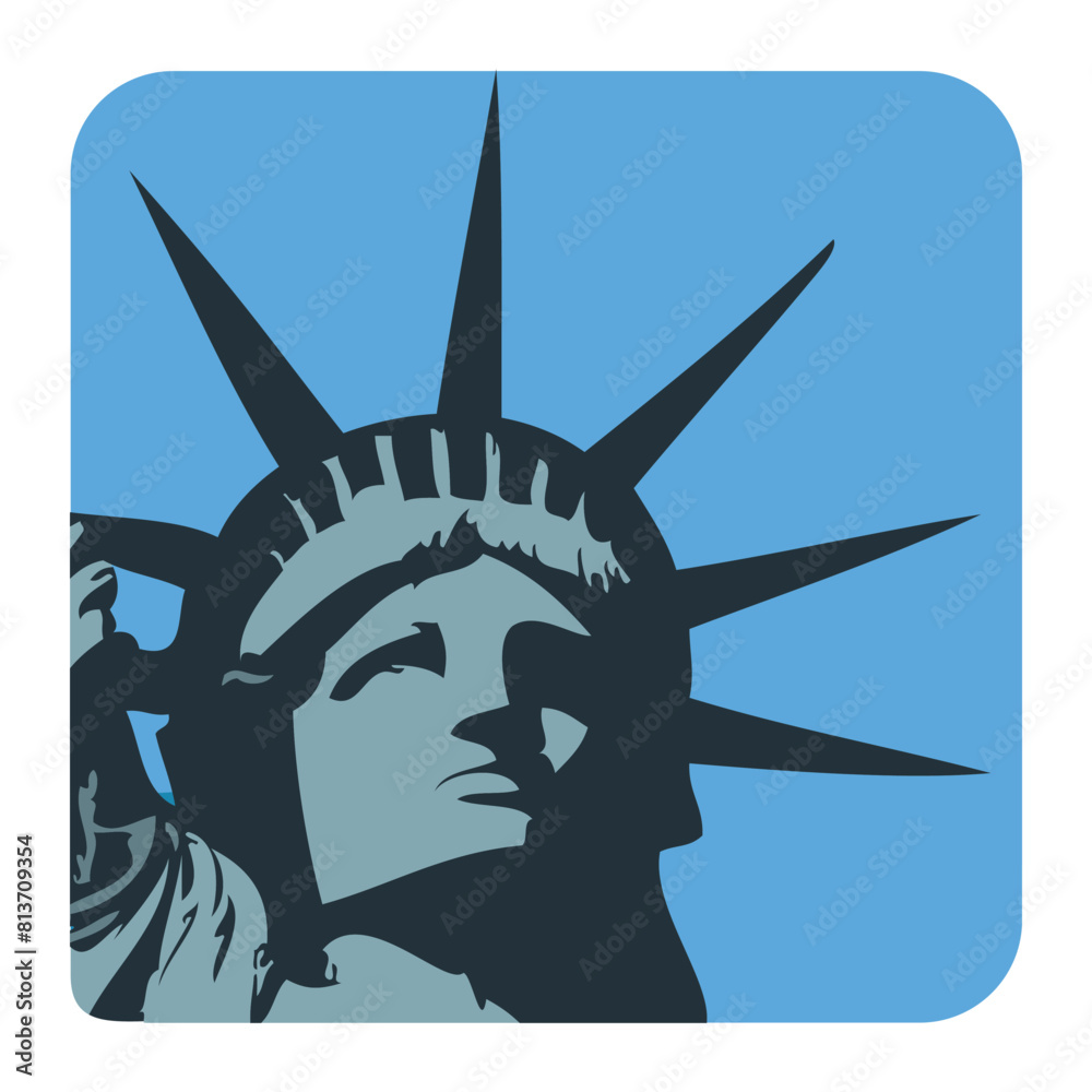 Statue of Liberty vector icon. Isolated New York City National Symbol ...