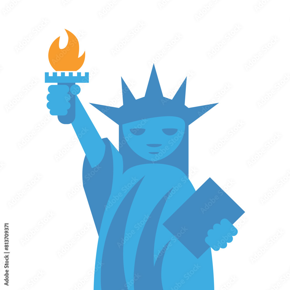 Statue of Liberty vector icon. Isolated New York City National Symbol ...