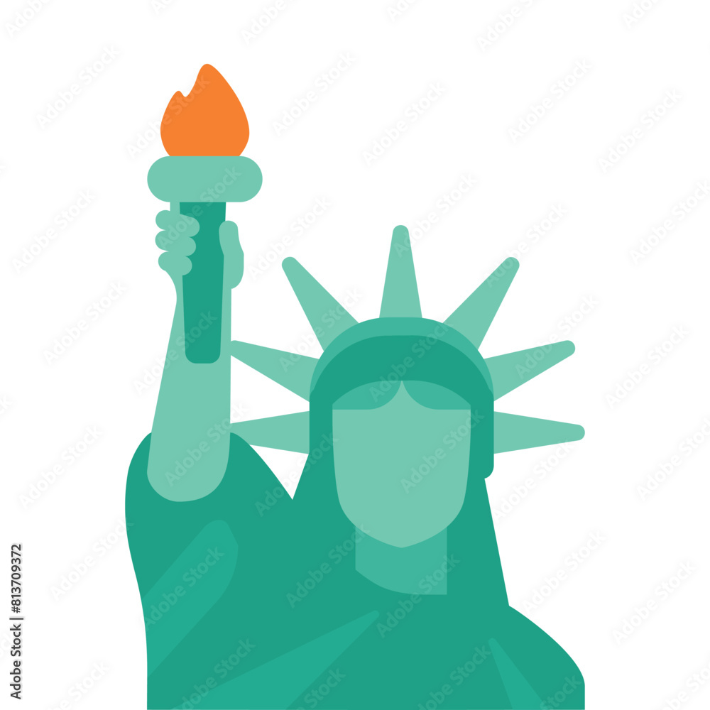 Statue of Liberty vector icon. Isolated New York City National Symbol ...