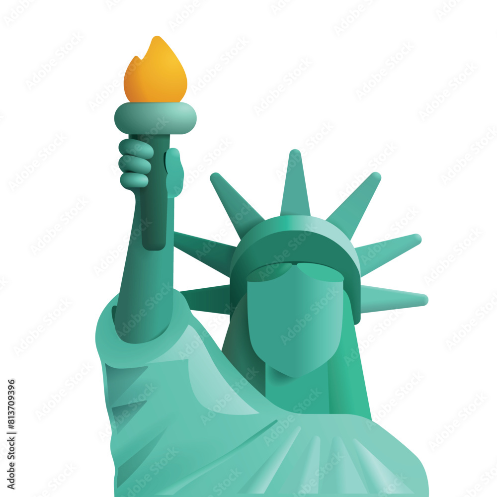 Statue of Liberty vector icon. Isolated New York City National Symbol ...
