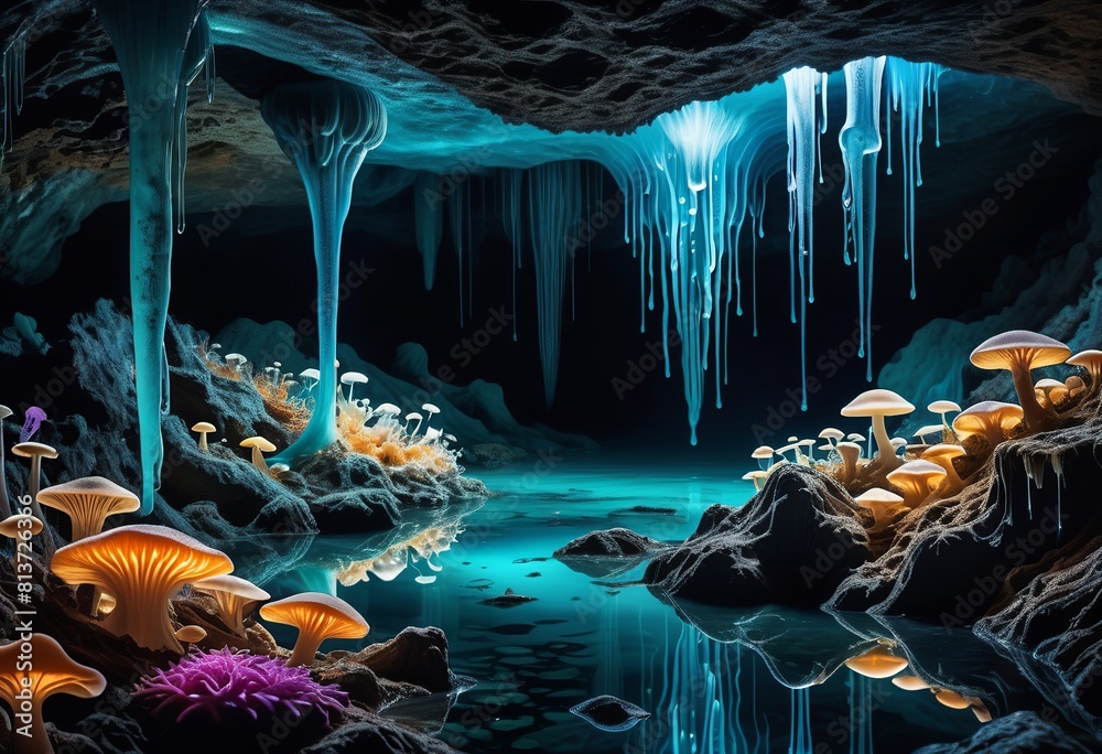 Nature's Neon Wonderland: Bioluminescent Fungi Paint Hidden Grotto ...