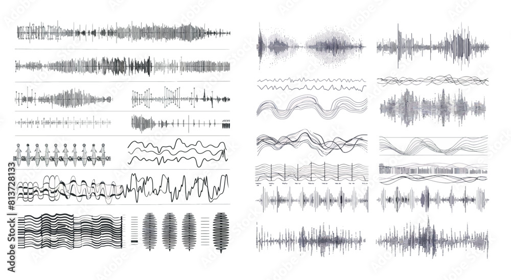 The seismic activity diagram, the radio frequency waves and the ...