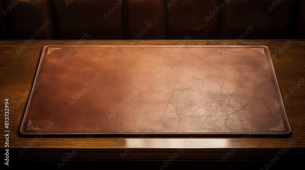 Vintage leather desk pad on an antique oak desk, excellent for a ...