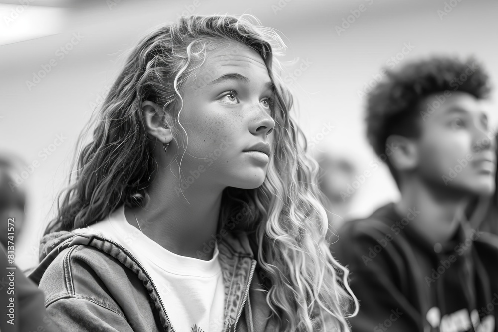 Capture the focused expressions and determined body language of ...