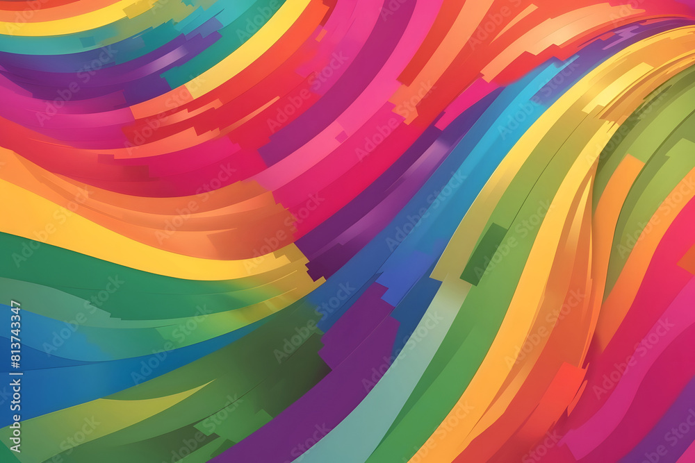 Progress Pride Flag Wave Background Design. Vector background for the ...