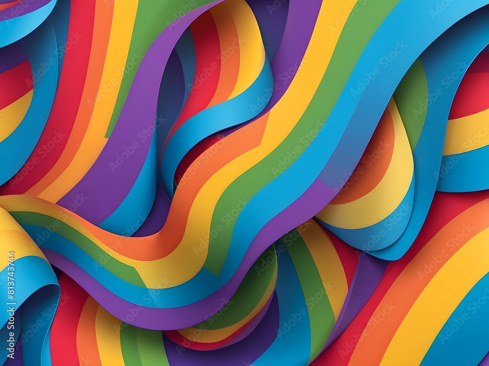 Progress Pride Flag Wave Background Design. Vector background for the ...