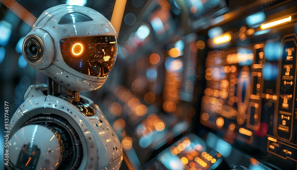 Smart Solutions Station, A sleek, high-tech customer service center ...