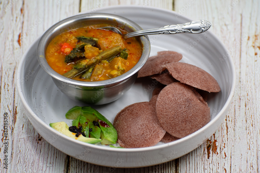 Red millet idlis- traditional south Indian steamed cakes made with ...
