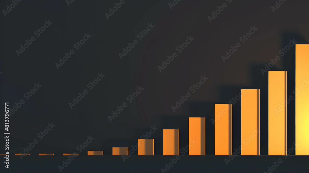 Bar chart showing the exponential growth of profit from investment ...