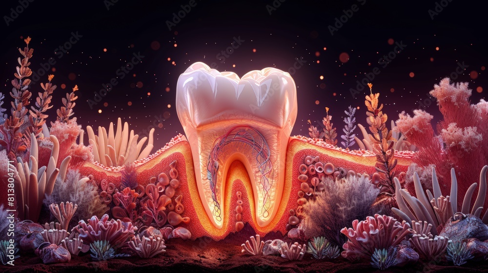 A cozy nighttime illustration of a bedtime routine that includes dental ...