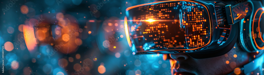 Virtual reality gaming tournament, side view, competitive and immersive ...