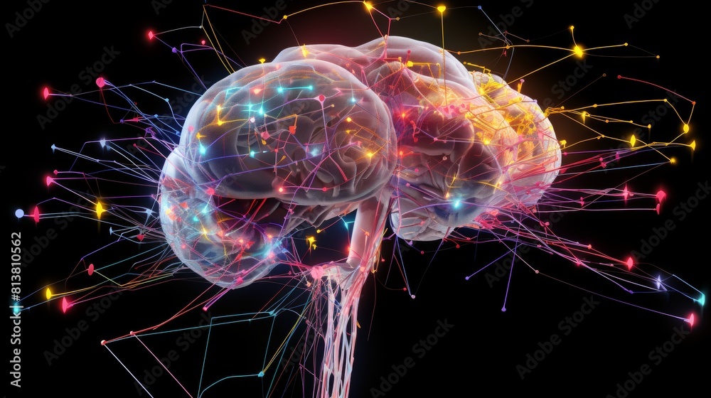 Highresolution 3D map of the human brain, highlighting neural ...