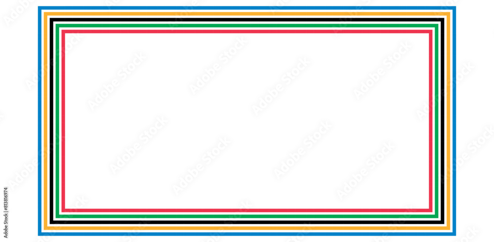 Olympic Games Empty Frame With Olympic Rings Colours. Olympic Games ...