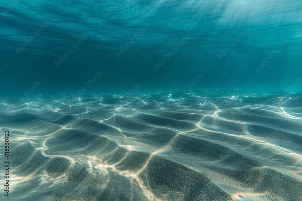 Patterns of sand ripples on the underwater seabed, with their sinuous ...