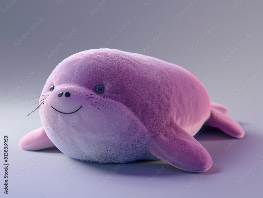 Cute kawaii squishy seal plush toy with a realistic texture. Stock ...
