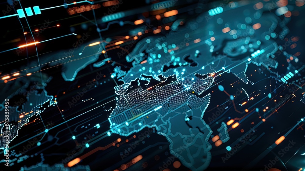 Data processing visualization , Global data analysis , World map data ...