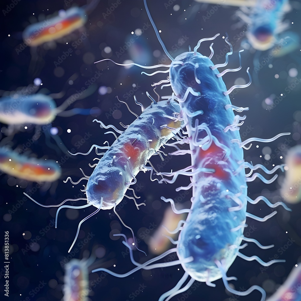 Bacterial Flagella Molecular Model Intricate Cellular Structure for ...