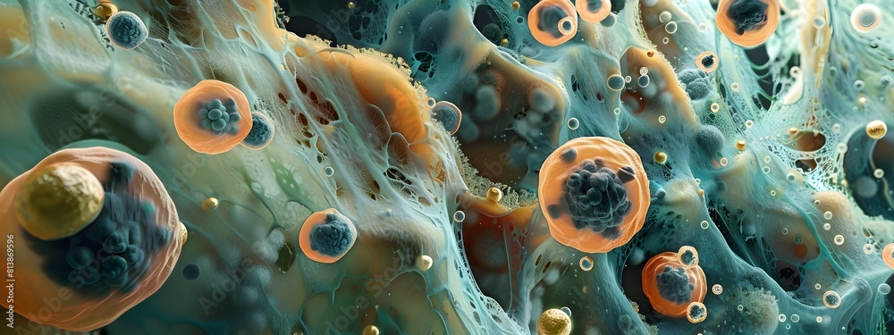 Microscopic View of Diverse Bacterial Colonies Thriving on Human Skin ...