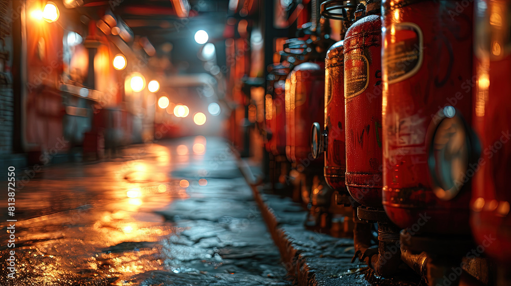 Automatic Fire Extinguishing System Gas Cylinders with Compressed Air ...