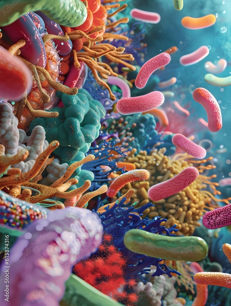 Colorful Visualization of Bacterial Interactions in the Gut Microbiome ...