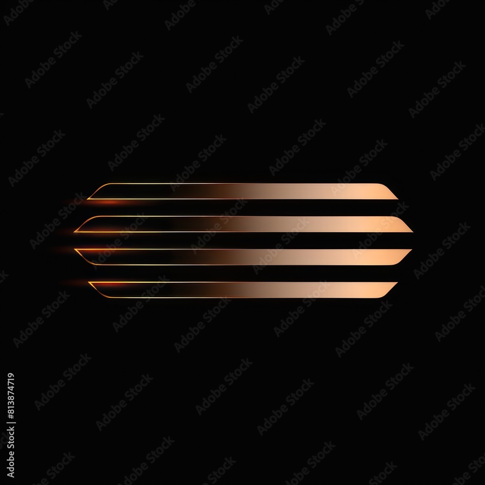 logo design featuring horizontal lines with a metallic finish and a ...