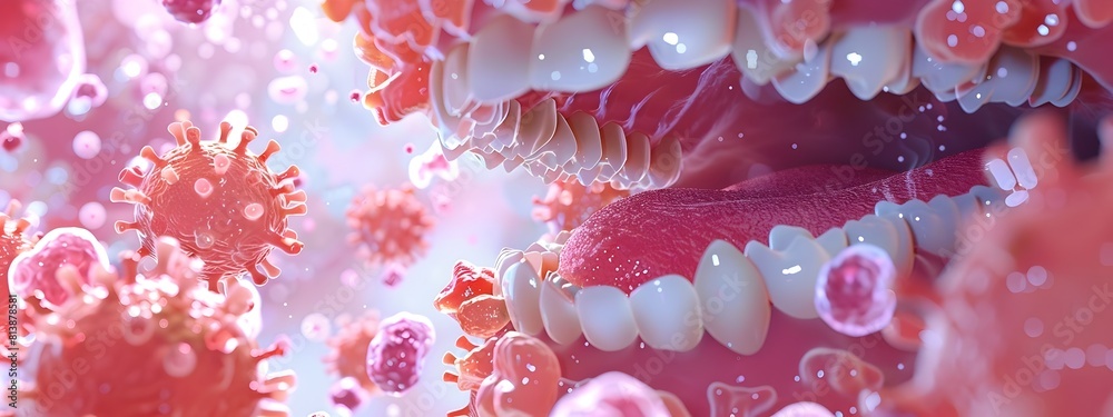 Microscopic of Bacterial Plaque Causing Periodontal Disease and Dental ...