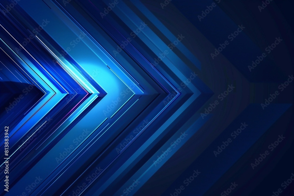 Dynamic blue arrow lines in a sharp vector abstract background ...