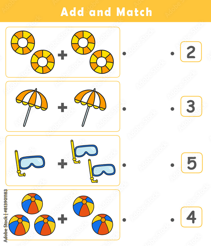 Counting educational children game. Math kids activity sheet. How many ...
