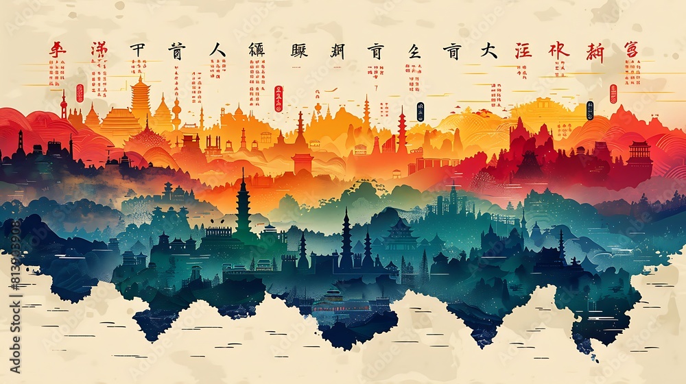 Create an infographic introducing the Mandarin Chinese language ...