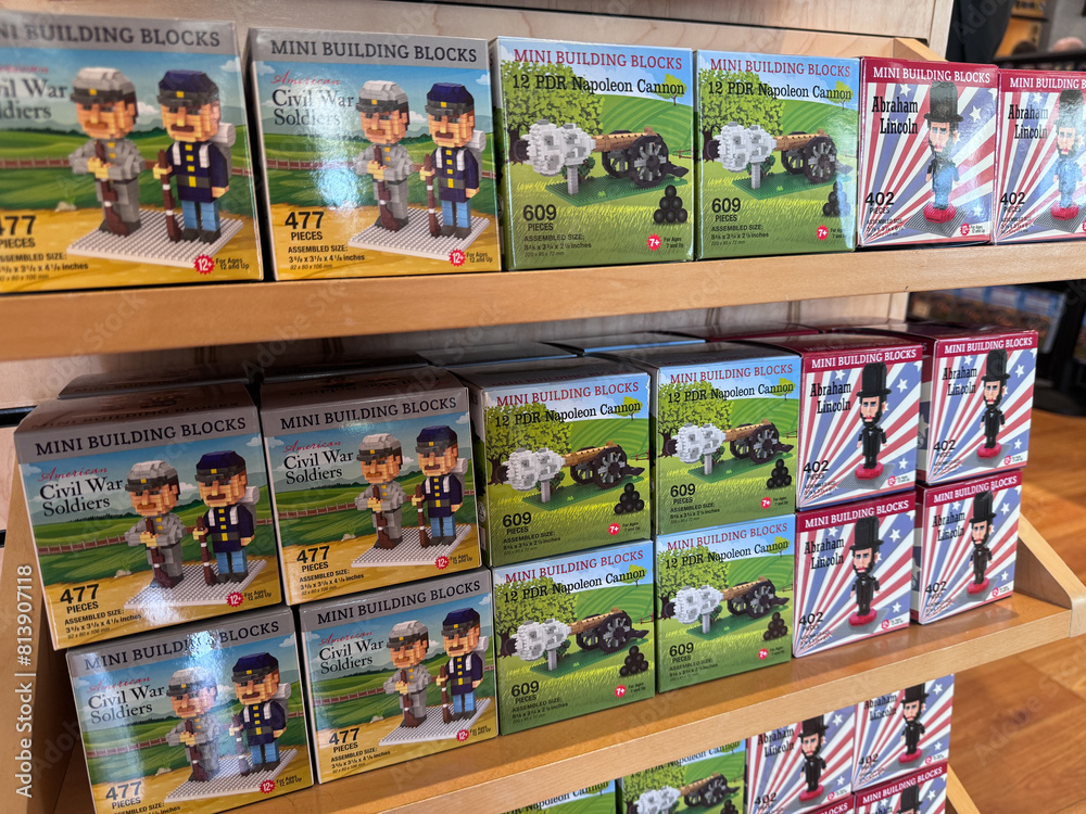Gettsyburg, Pennsylvania - April 13, 2024: Civil War themed Lego sets ...