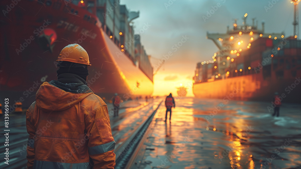 Loading and Unloading of Goods - Dynamic scenes of workers engaged in ...