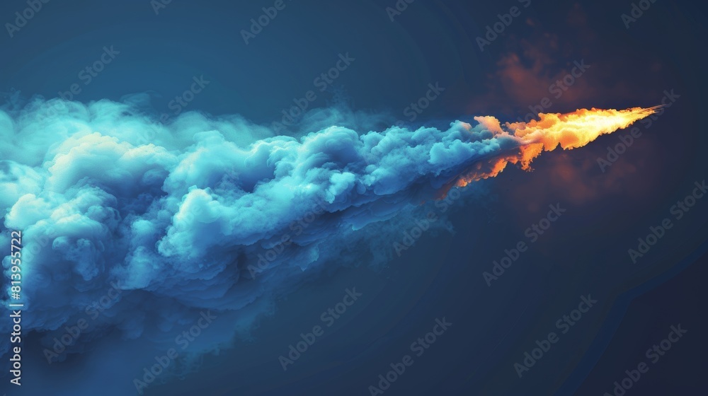 Spaceship engine tail transparency pack with jetpack smoke cloud trail ...