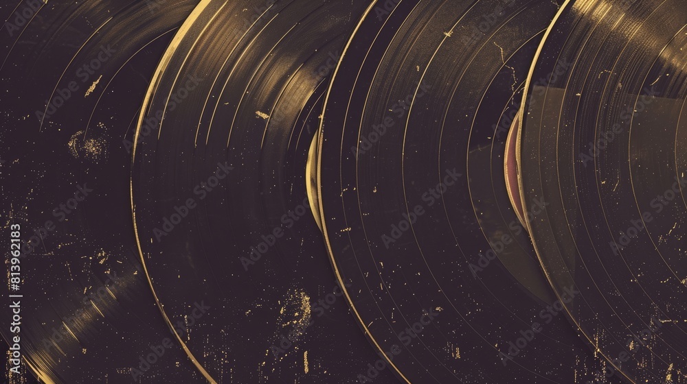 Mockup of a vintage vinyl album paper cover overlay. Retro music cd ...