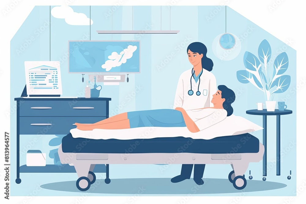 Neurological examination flat design side view Assessment theme ...