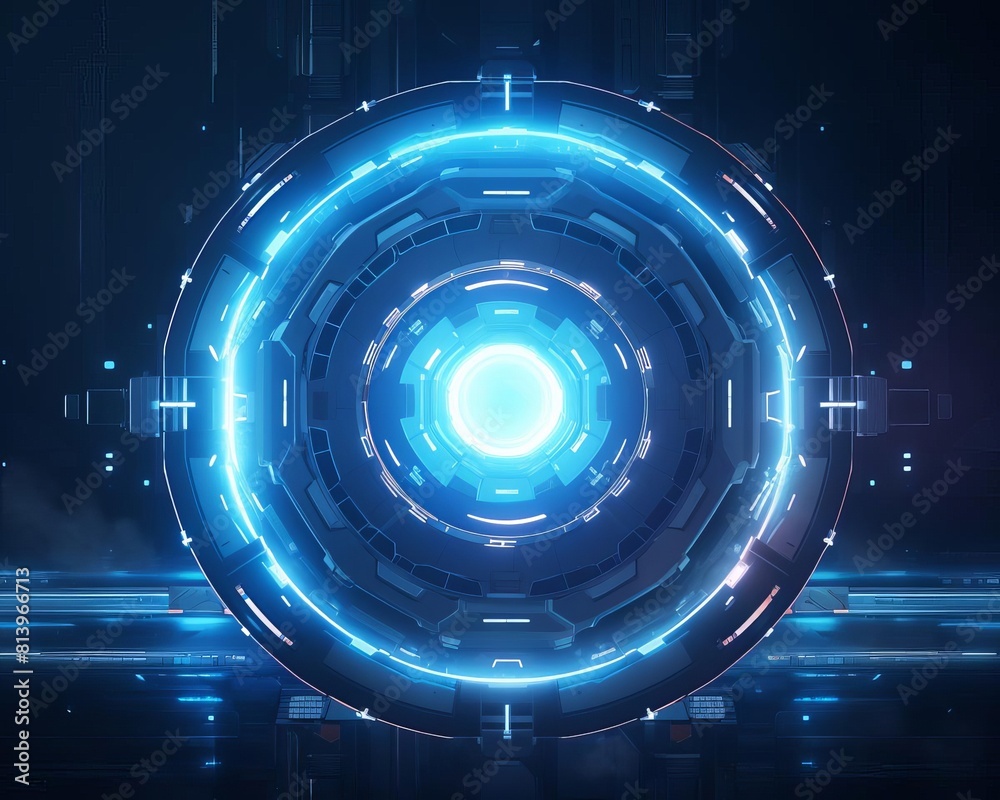 Quantum teleportation flat design top view SciFi theme animation ...