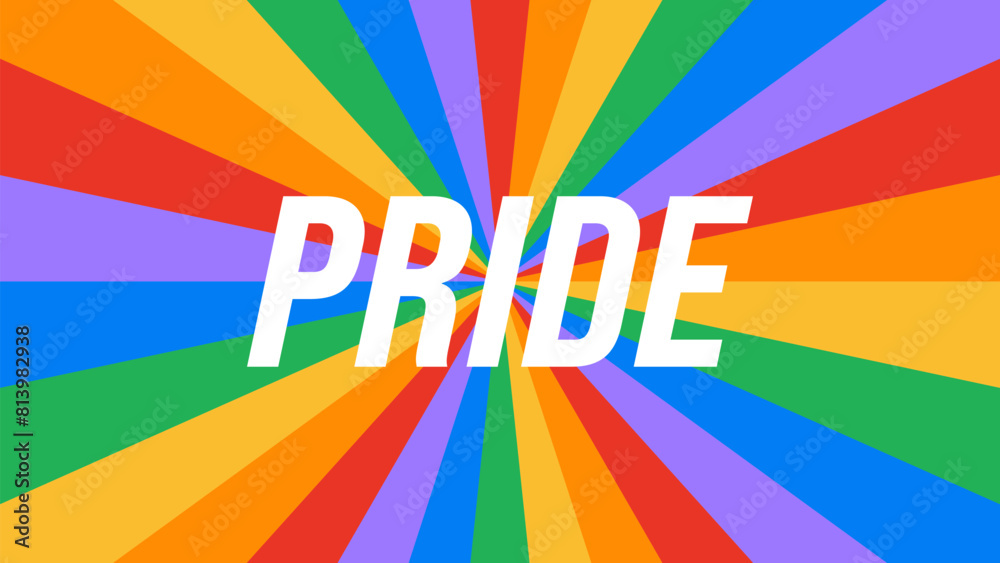 Pride Rainbow Background with Bold Typography and Colors. LGBTQ Pride ...