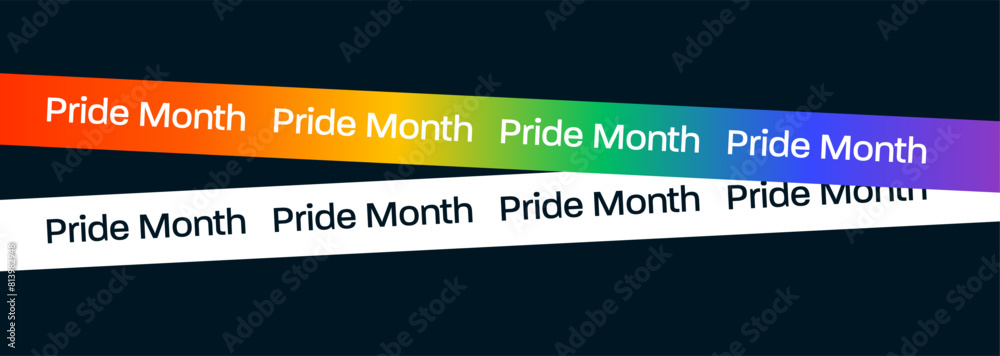 Pride Month Banner Design. Trendy Pride Banner with Pride Month Text ...