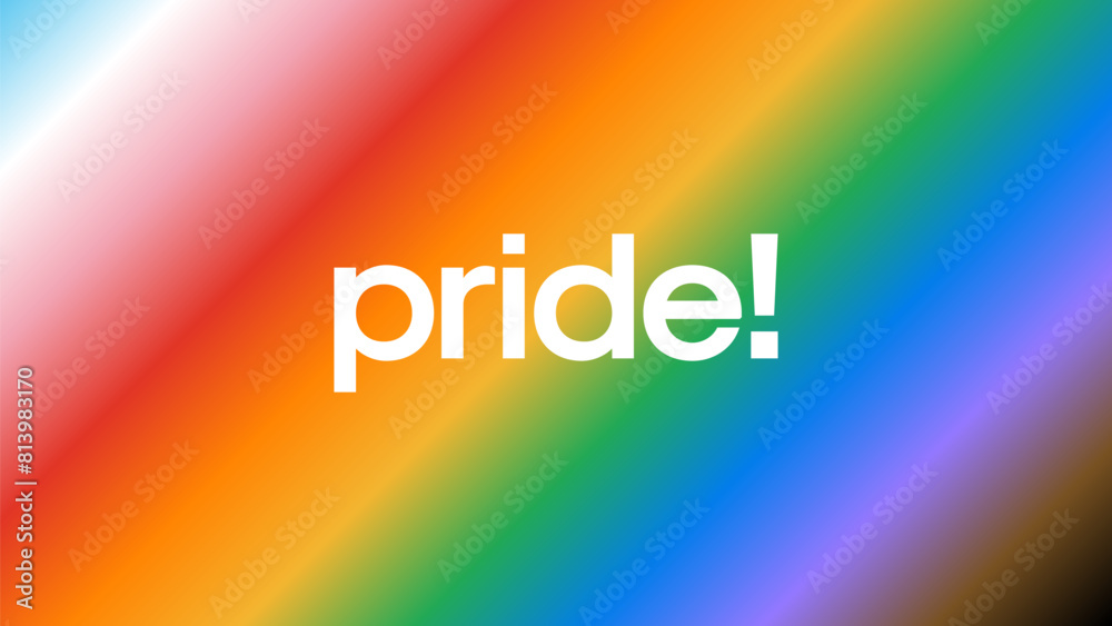 Pride Flag Gradient Background. Pride Month Vector Banner Design ...