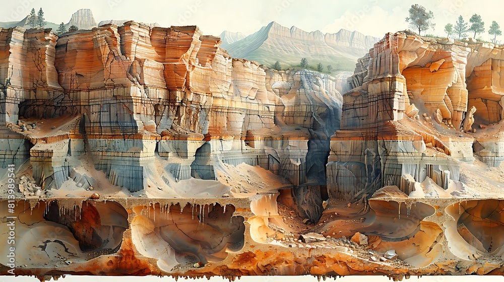 Chronological Strata: Illustrating Cross-Section of Stratigraphic ...