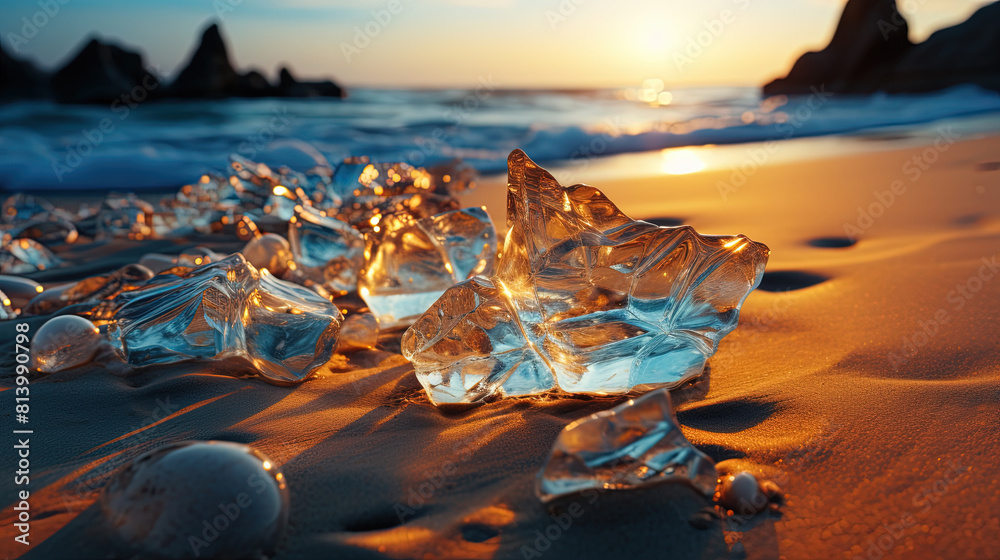 A Small Pile of Light Yellow Sand The Sand Is Criss-Crossed By Fine ...