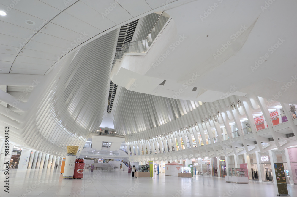 View inside the World Trade Center mall and train station named the ...