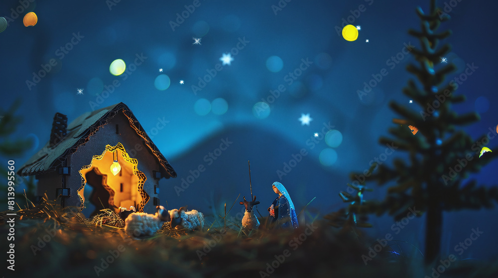 macro tilt-shift photography of tiny cardboard handmade figure of ...