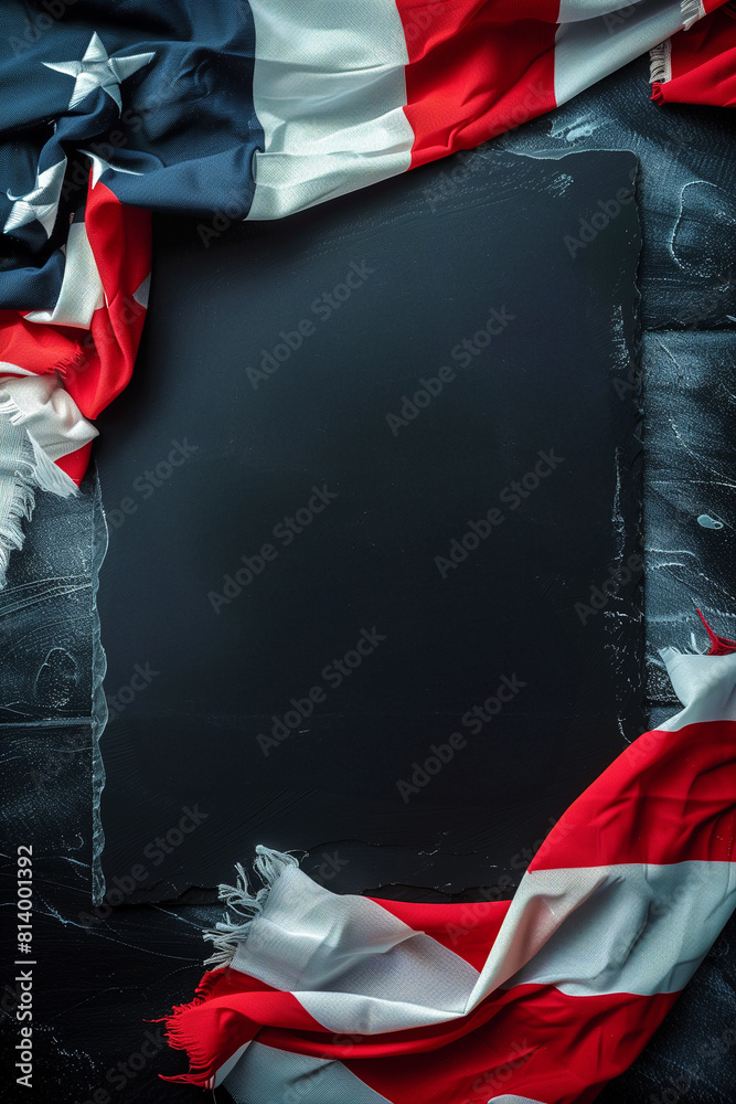 American patriotic background with copy space. American flag ...