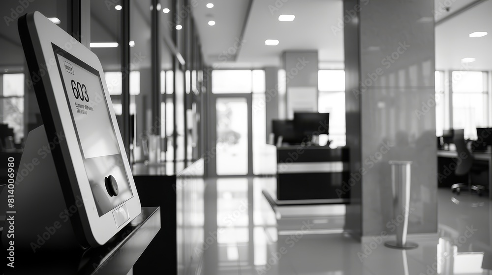 Employee attendance system, Front view of an office entry point using ...