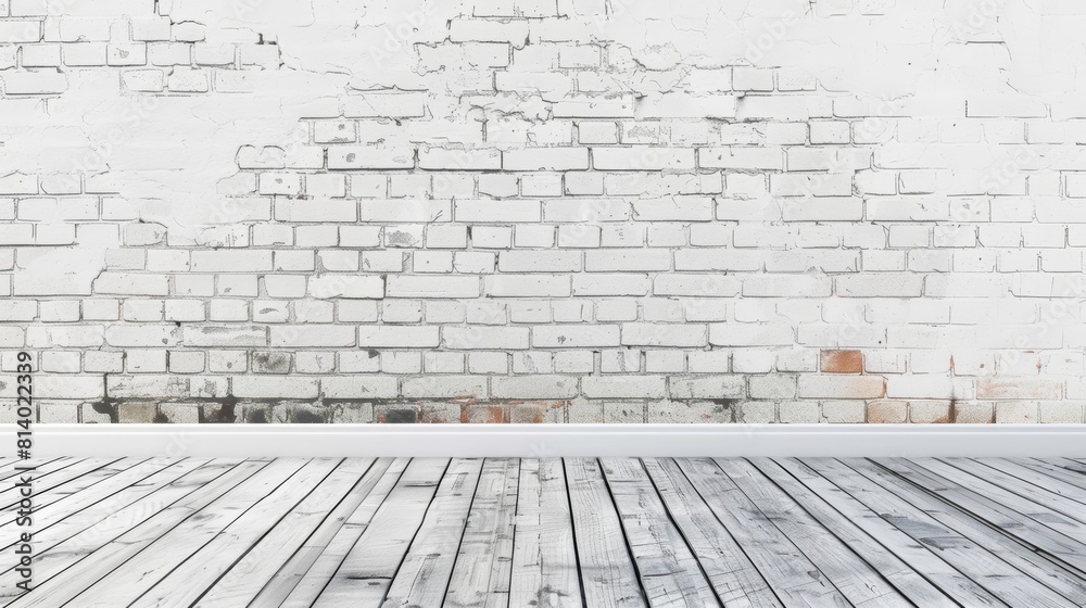 Whitewashed brick wall and wooden floor texture.brick wall Stock ...