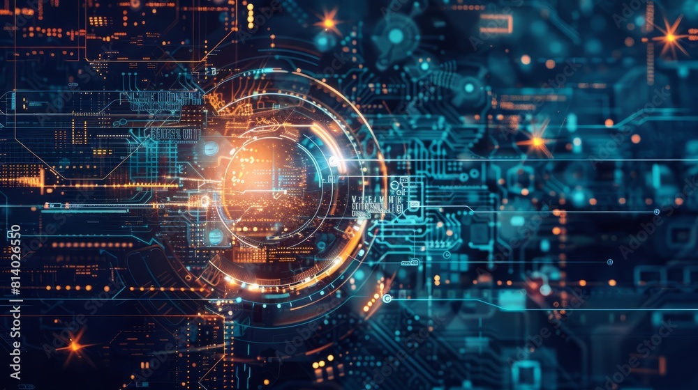 IT technology background that portrays the resilience of digital ...