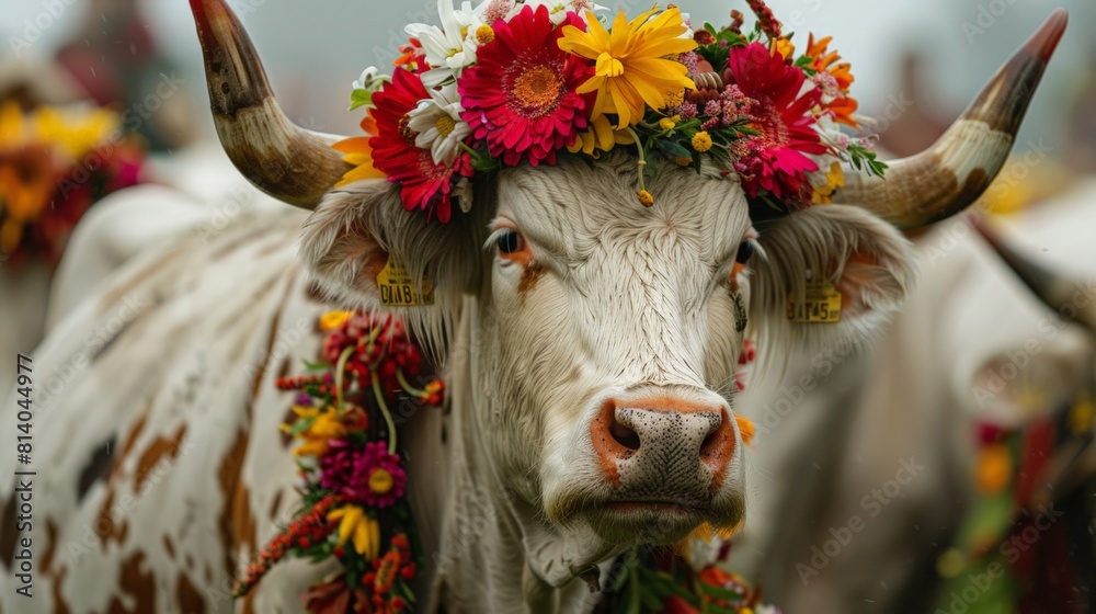 The Almabtrieb Cow Festival in Bavaria Germany a traditional event ...