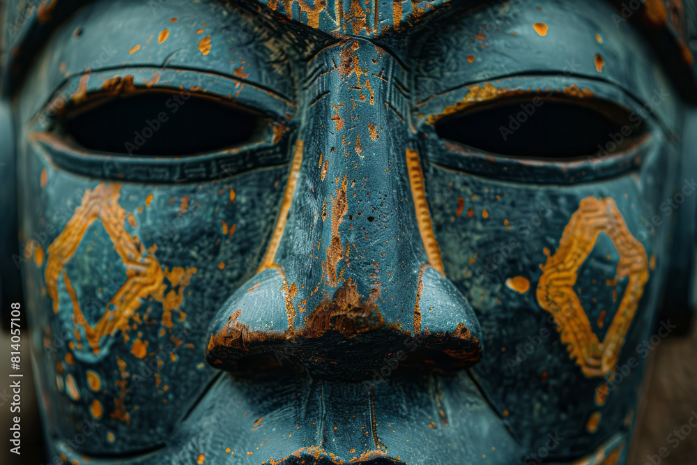 Visualization of a traditional mask that shifts shapes, revealing ...